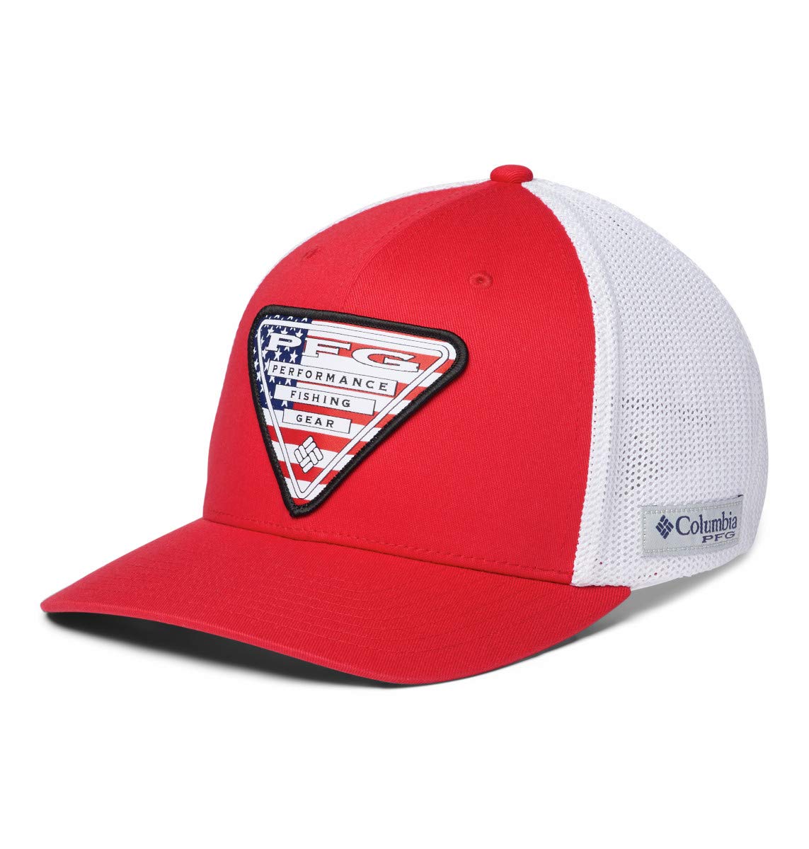 Columbia Unisex PFG Mesh Stateside Ball Cap, Black/Texas Triangle, L/XL