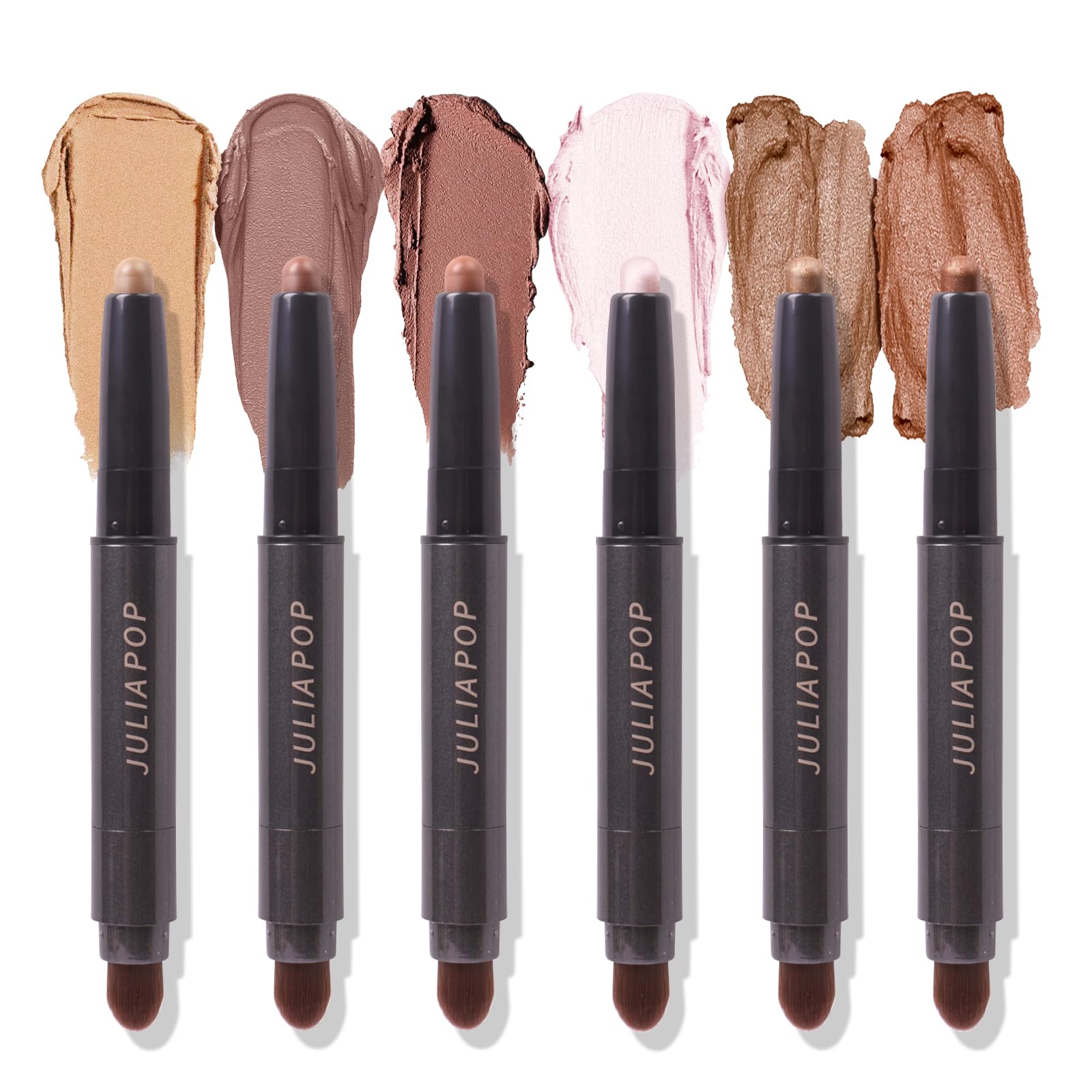 Eyeshadow Stick,6 PCS Eye Shadow Sticks,Cream Eyeshadow Stick,Waterproof Eyeshadow Pencil,Matte Eyeshadow Sticks for Eyes Makeup,Brilliant Eye Brightener Stick