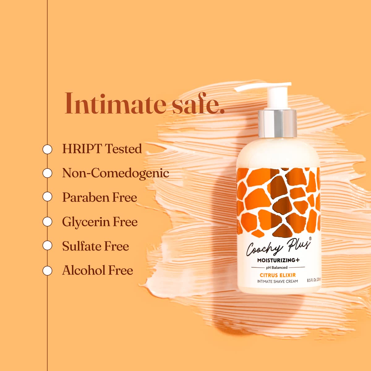 Coochy Plus Intimate Shaving Cream MOISTURIZING Plus CITRUS ELIXIR For Pubic, Bikini Line, Armpit - Rash-Free With Patent-Pending FormulaāPrevents Razor Burns & Bumps, In-Grown Hairs, Itchiness 3 Pack