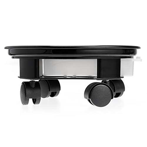 Skelang 13” Plant Caddy Plant Saucer Pot with Moving Water Drawer, Movable Planter Dolly, Plant Stand Pallet for Heavy Planter, Loading Capacity 100 Lbs