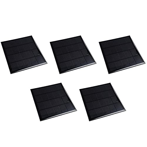 DMiotech 5 Pack 5V 300mA 104mm x 140mm Mini Solar Panel Cell for DIY Electric Power Project