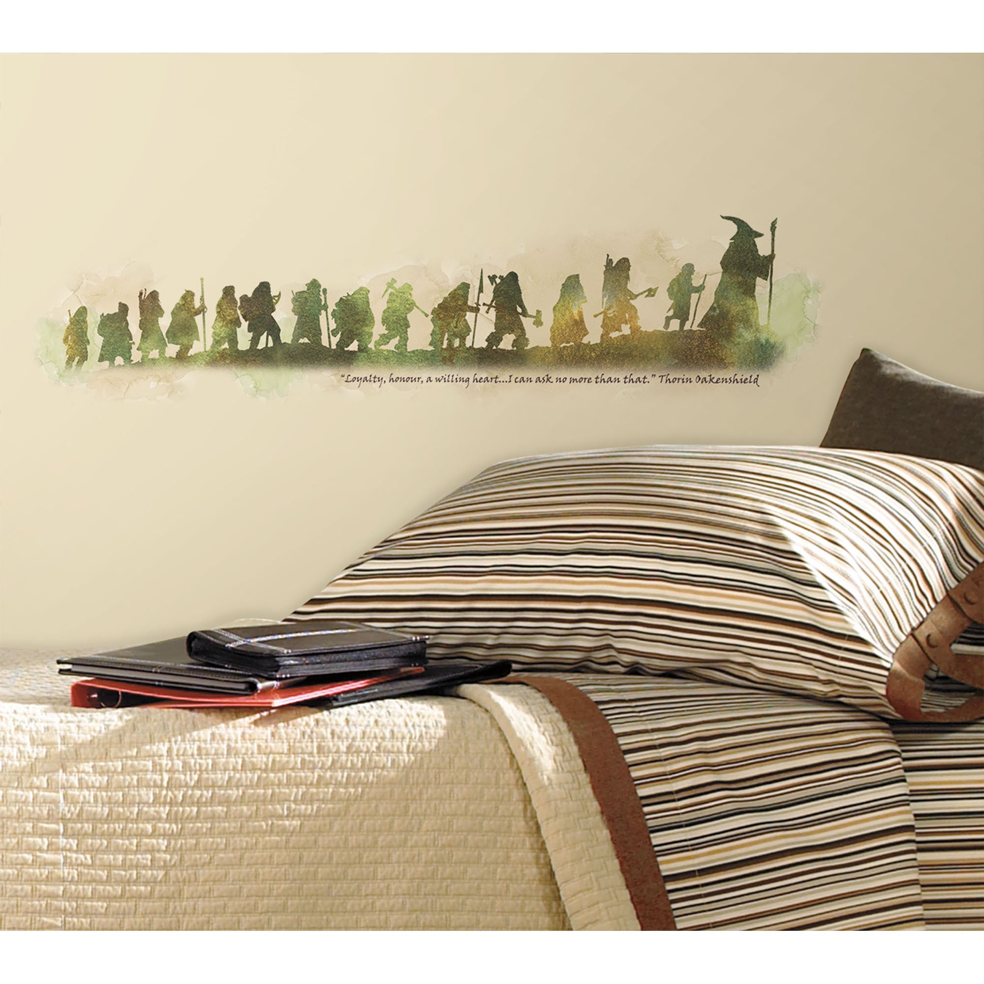 RoomMates RMK2161SCS The Hobbit Quote Peel and Stick Wall Decals , White