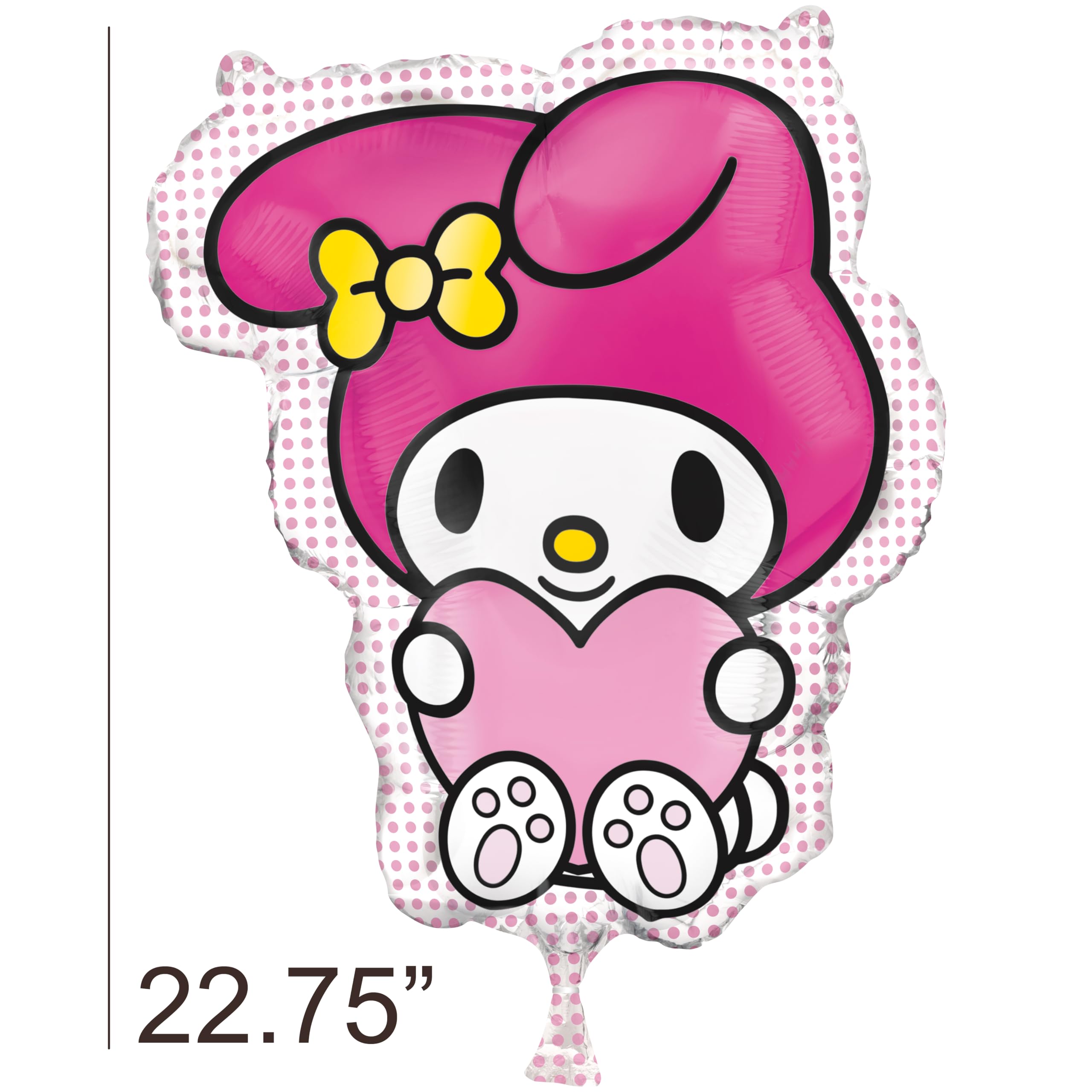 Large Hello Kitty Balloons | 3 Pack | Sticker | Hello Kitty Birthday Decorations and Party Supplies | 25" Hello Kitty, 28.75" Cinnamoroll, 22.75" My Melody