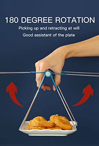 Kitchen Hot Plate Gripper,Anti scald disc holder,Tongs Silicone Gloves,Anti scalding pad-6 Pack High temperature resistant anti-skid bowl anti-skid stainless steel Avoid Scalding Kitchenware Set