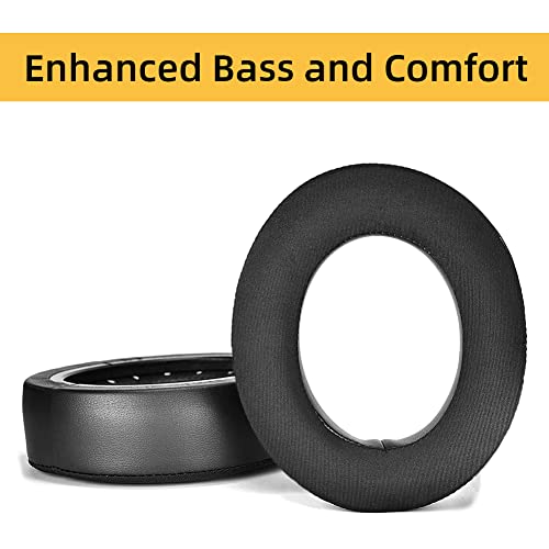 Rummyluck Cooling Gel Ear Cushions Earpads for Corsair HS70 Pro/HS60 Pro/HS50 Pro Wireless Gaming Headset, Black Protein Leather Memory Foam Replacement HS70 Ear Pads Cups Covers
