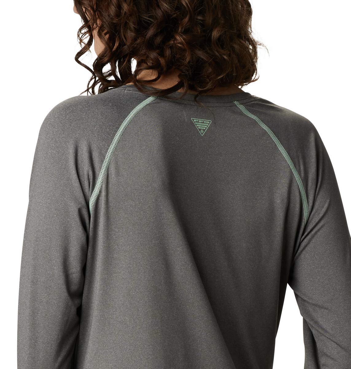 Columbia Women's Standard Tamiami Heather Knit Long Sleeve, City Grey/New Mint, X-Small