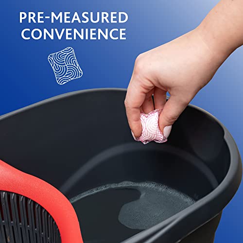O-Cedar EasyWring RinseClean Microfiber Spin Mop & Bucket Floor Cleaning System & PACS Hard Floor Cleaner & PACS Hard Floor Cleaner, Lavender Scent 10ct (1-Pack)