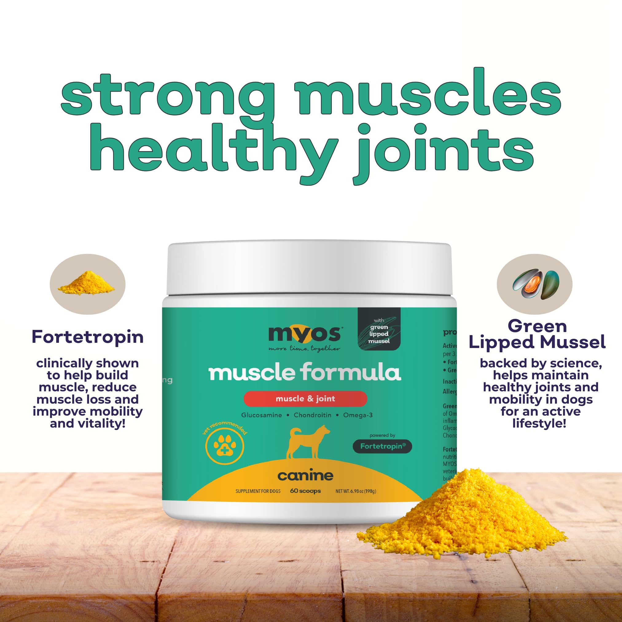 MYOS Muscle & Joint Powered by Fortetropin with Green Lipped Mussel 396g (198 gr)