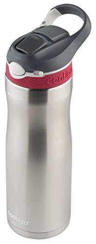 Contigo AUTOSPOUT Straw Ashland Chill Stainless Steel Water Bottle, 20 oz, Sangria