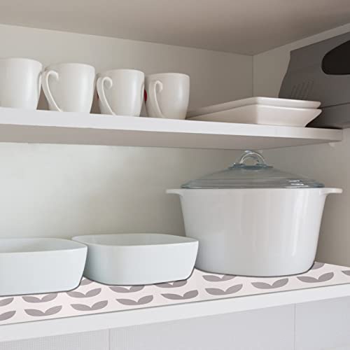 Shelf Liner, Cabinet Liner, 15 Inch x 20 FT, Plastic Shelf Liners for Kitchen Cabinets, Non Adhesive Kitchen Drawer Cabinet Liner for Pantry/Wire Shelves/Fridge/Drawer/Dresser