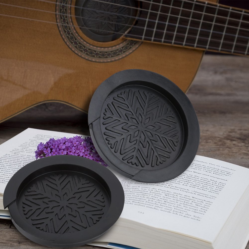VBESTLIFE Guitar Sound Hole Cover, Acoustic Guitars Soundhole Cover Rubber Screeching Halt Feedback Buster Prevention 38/39 Inch