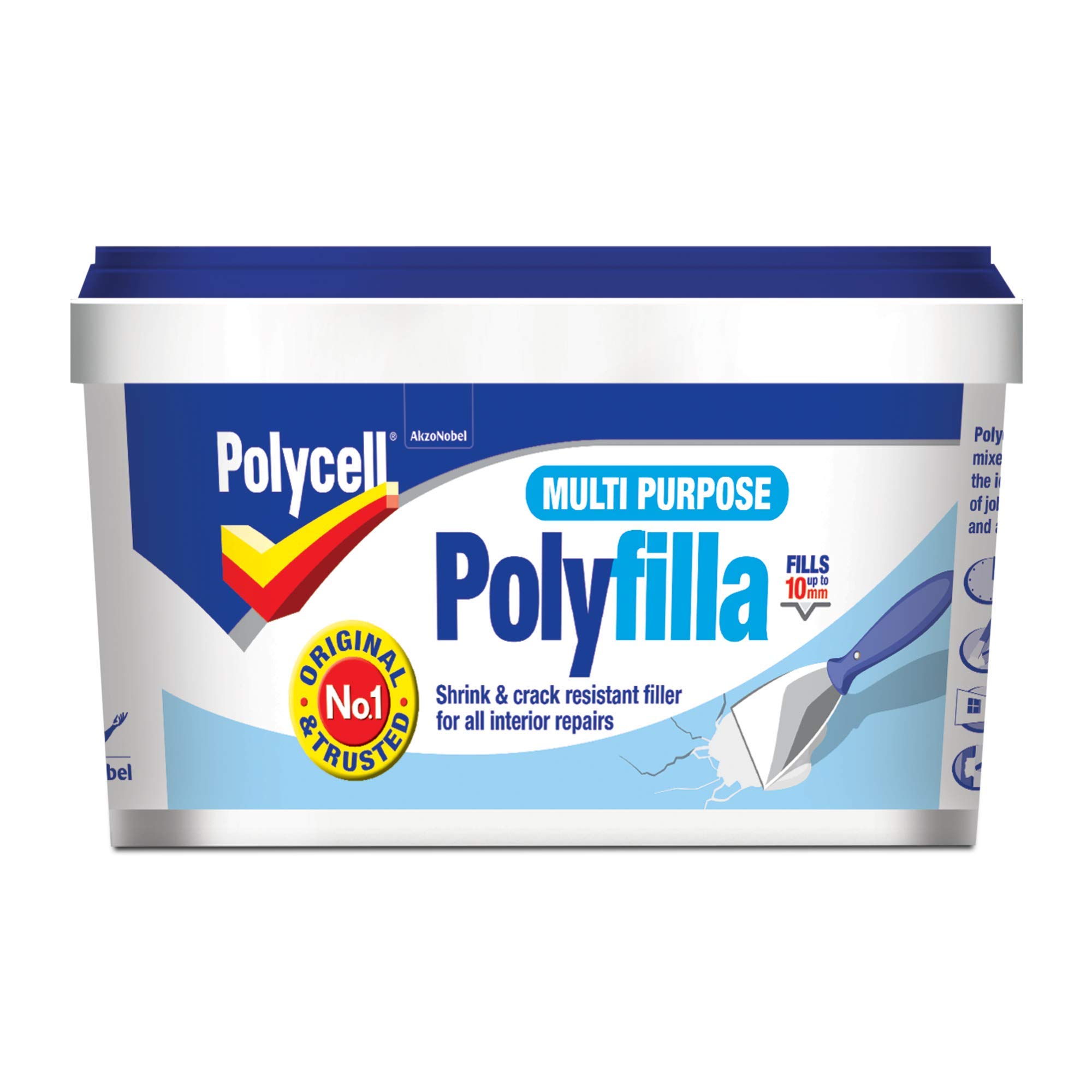 Polycell PLCMPPR600GS Multi Purpose Polyfilla Ready Mixed, 600 g, Off-White