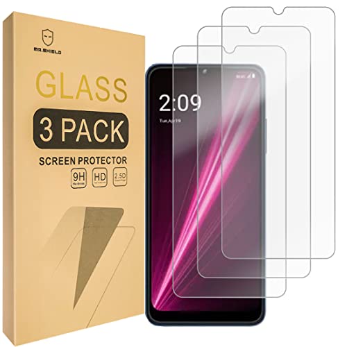Mr.Shield [3-Pack] Designed For T-MOBILE REVVL 6 5G / REVVL 6x 5G [Upgrade Maximum Cover Screen Version] [Tempered Glass] [Japan Glass with 9H Hardness] with Lifetime Replacement