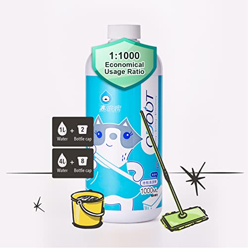 ODOUT Dog Floor Cleaner Concentrate Fragrance Free Floor Detergent Formulated for Pets Floor Cleaning Liquid Completely Removes All Dirt & for All Types of Floor Surfaces (For Cat, 1 Liter)