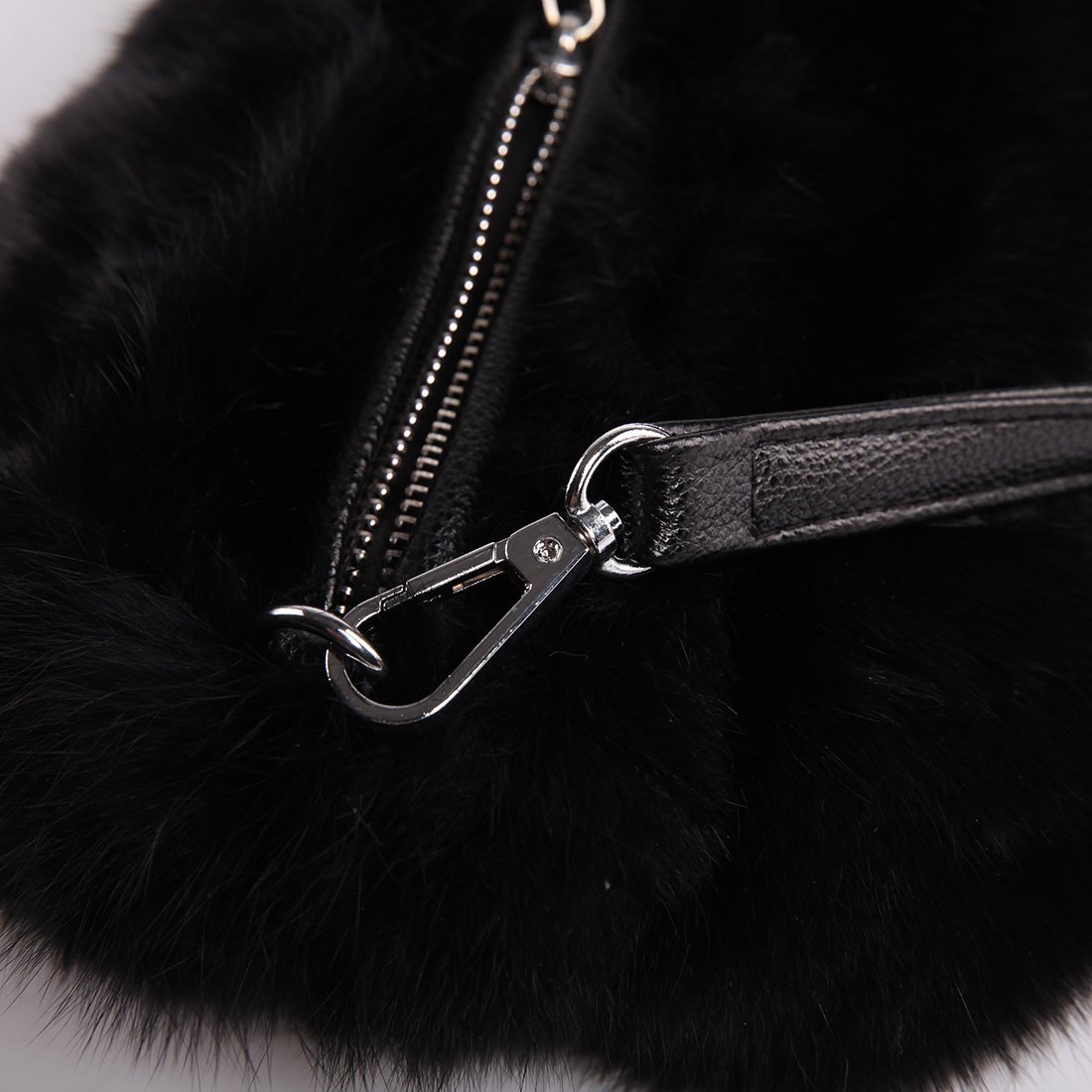 URSFUR Women Warm Hand Muff Genuine Rabbit Bag Purse Winter Hand Warmer