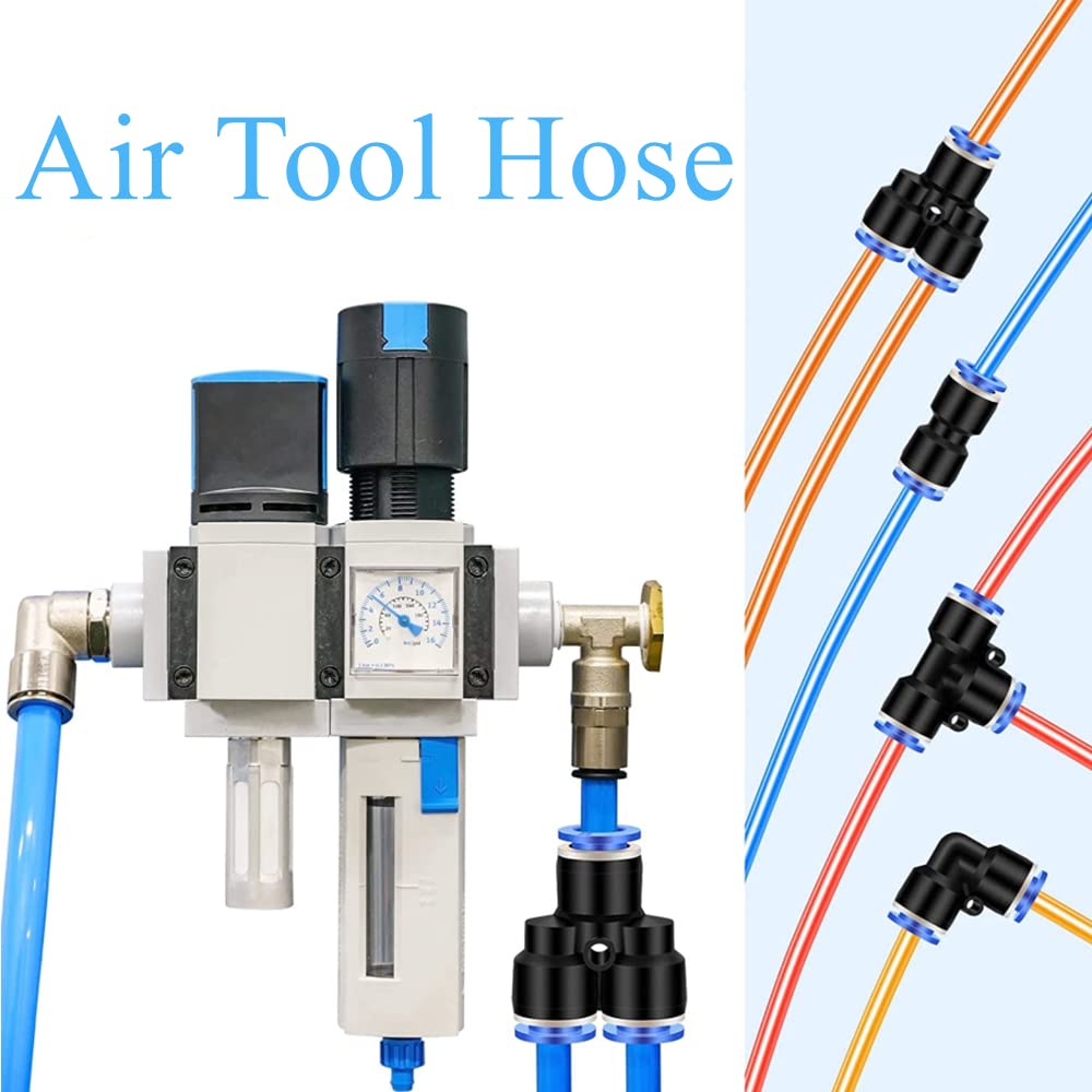 JUNZHIDA Pneumatic Tubing Pipe 1/4" OD Clear Air Compressor PU Line Hose Tube for Water Fluid Transfer 10Meter 32.8ft