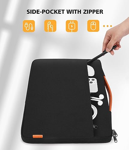 KIZUNA Laptop Sleeve Case 13 Inch Computer Carrying Bag for 14" IdeaPad Flex 5i /13" MacBook Air/14 Lenovo ThinkPad X1 Carbon/Yoga S740/14 ThinkPad T14 2022/14" DELL Latitude 14 5401/Huawei,Black