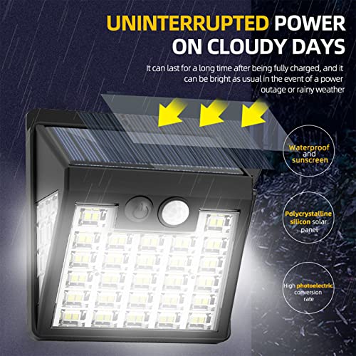 Led Solar Street Light Outdoor - IP65 Waterproof Outdoor Solar Powered Street Lights, Dusk to Dawning with Motion Sensor LED Floods Light for Parking Lot, Drive-Way