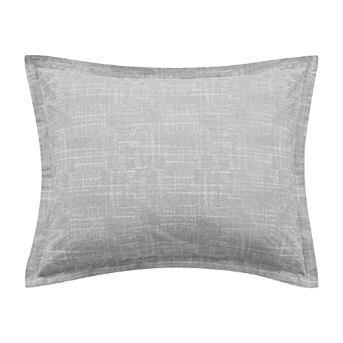 Poppy & Fritz | Stripe Collection| Duvet Cover Set- 100% Cotton Ultra Soft, All Season Bedding, Pre-Washed for Added Softness, Twin, Grey