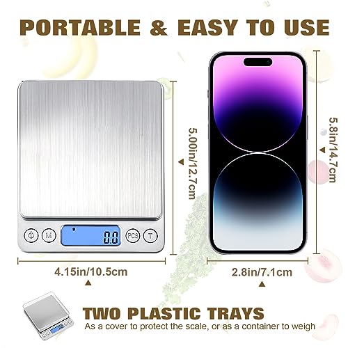 OGWAI Food Scale Rechargeable, Multifunction Kitchen Scale Digital with Peeling Weight Grams and Oz, Digital Gram Kitchen Scale for Food - Kitchen Small Appliances