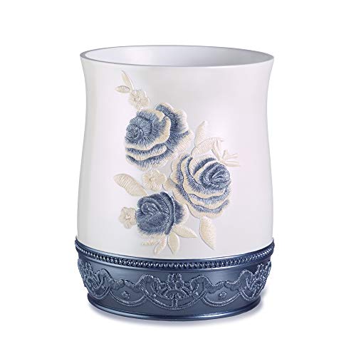 Popular Bath 971224 Blossom Rose, Waste Basket, Blue