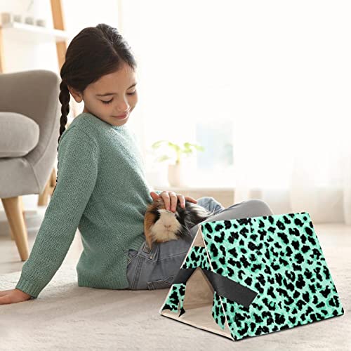 Leopard, Hamster House Habitat Bed for Small Animal Hamster Gerbils Chipmunks Squirrels Hedgehogs Guinea Pigs Habitat Decor