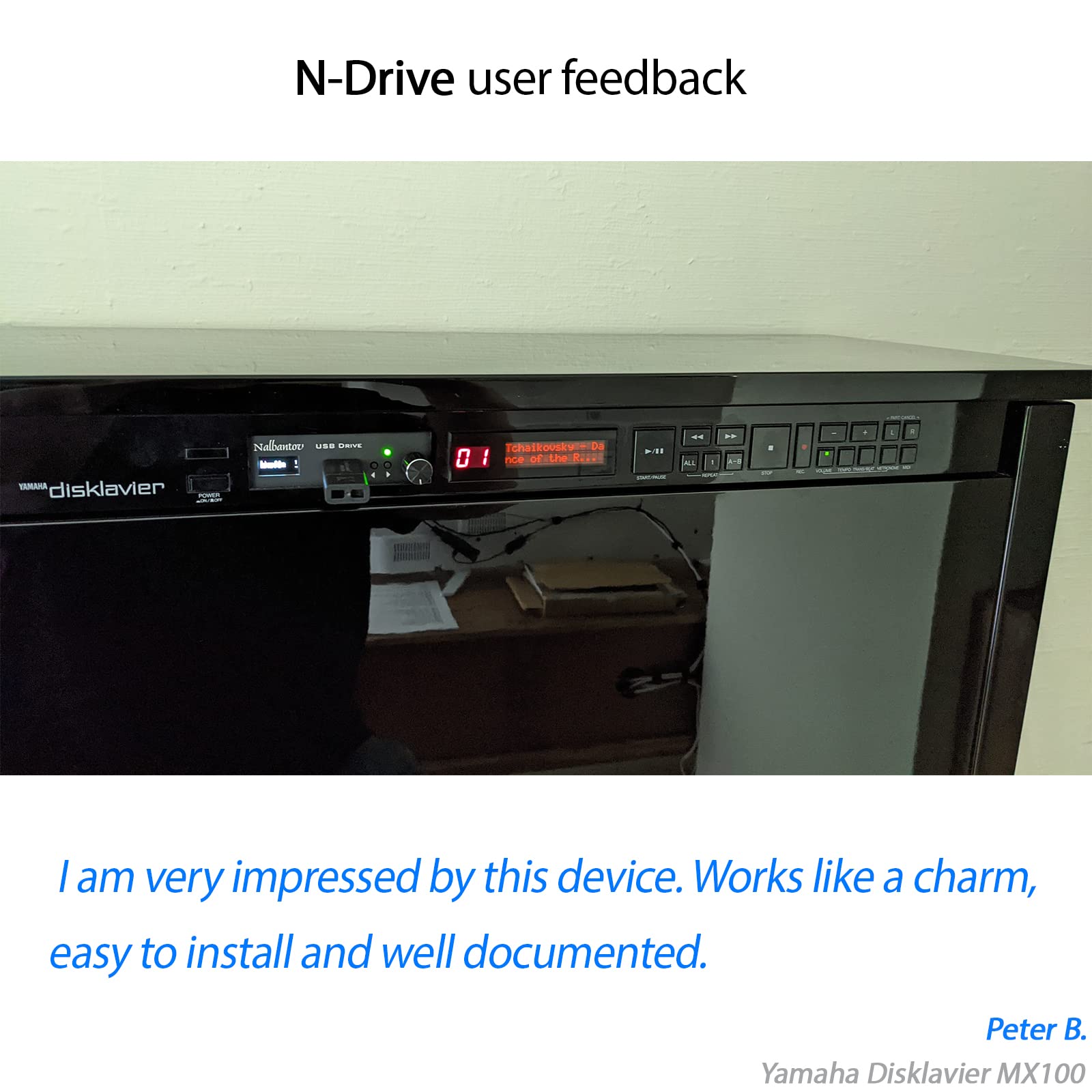 USB Emulator Nalbantov N-Drive eXtreme for Yamaha Disklavier MX100A, MX100B, MX101R, MX100MR, MX100M, MX300MR