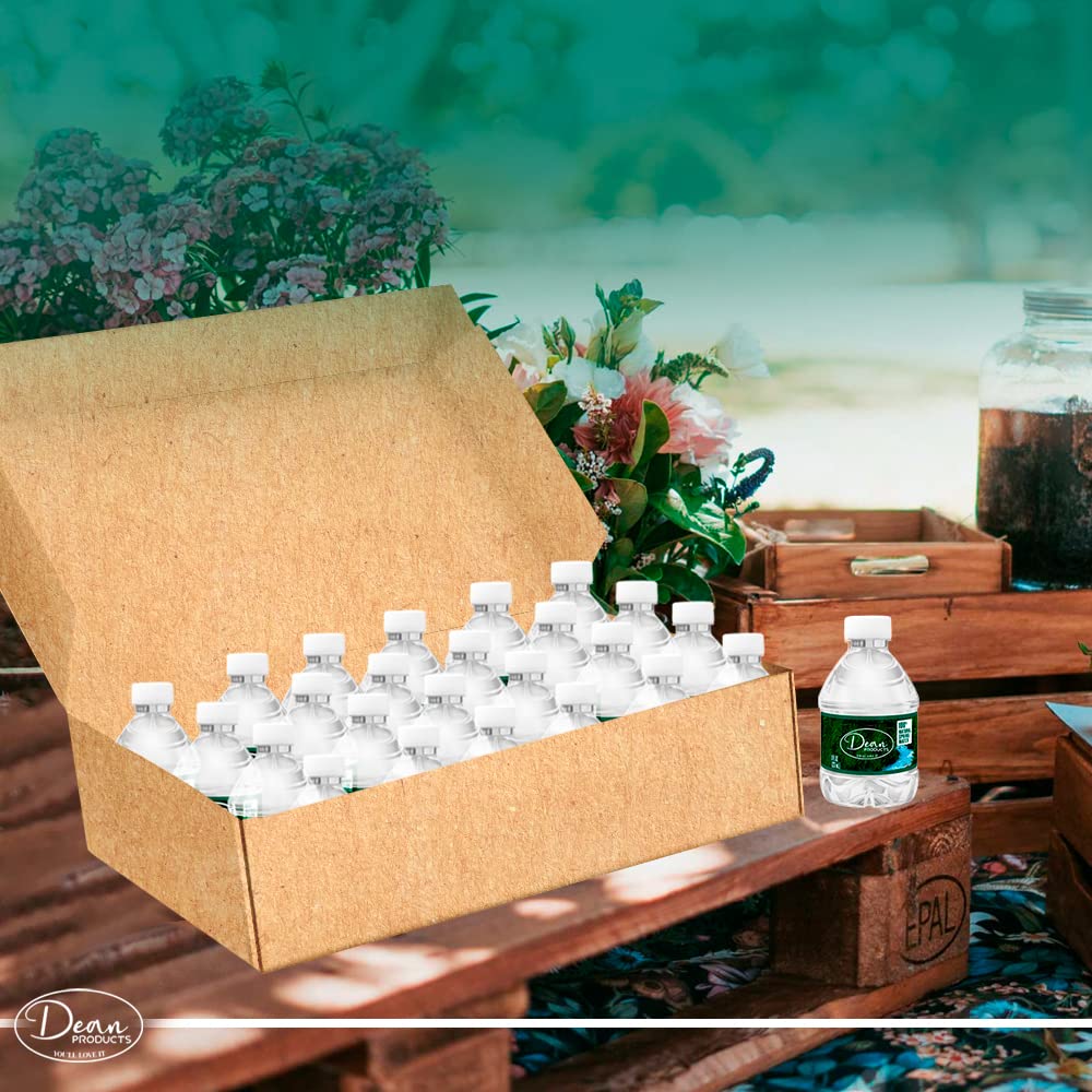 Dean Products - Spring Water Bottles 24 Pack - Bottled Spring Water - Small Bottles of Water - Mini Water Bottles 24 Pack - 8 oz Bottled Water - Bulk Small Water Bottles
