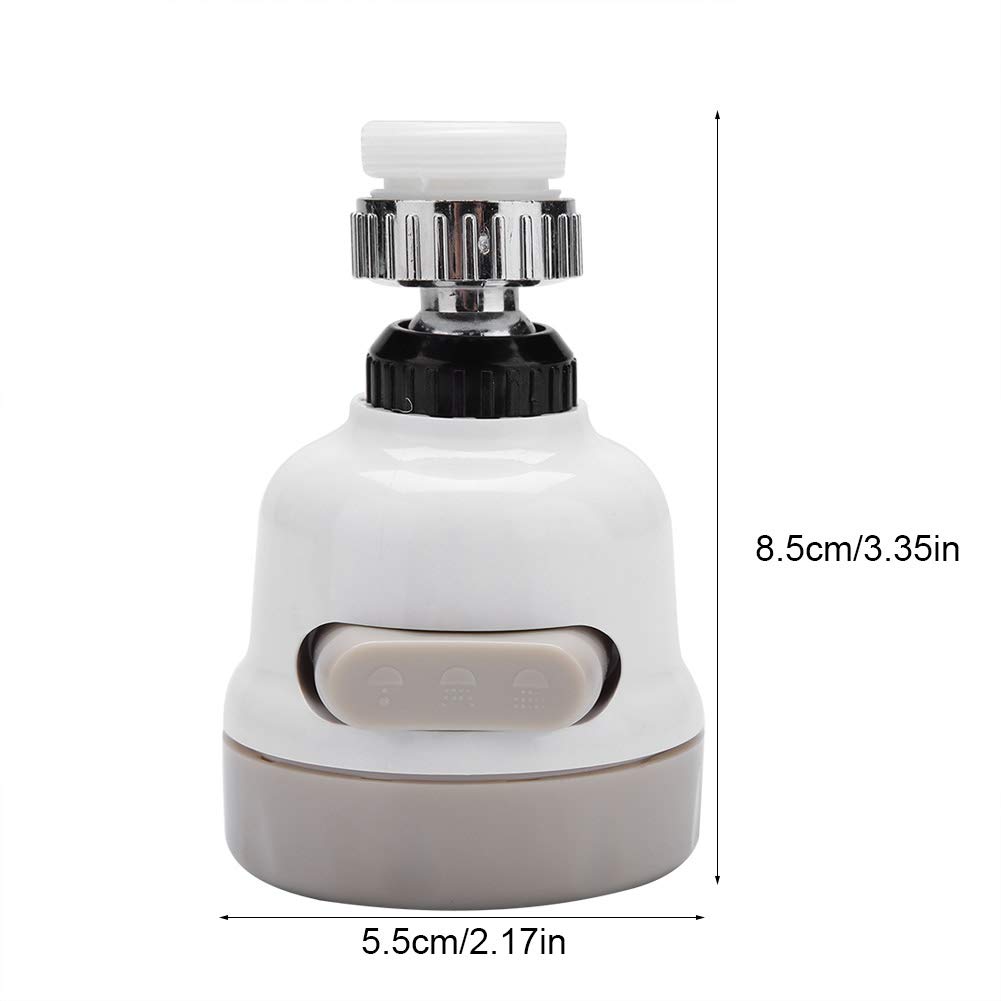 Duokon 360° Rotatable Adjustable Water Filter Tap Home Kitchen Flexible Water Saving Faucet Sprayer (ABS & Silicone & Stainless Steel)