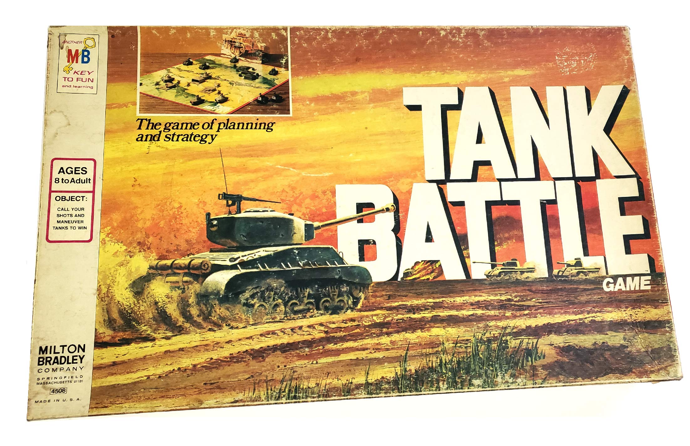 Vintage Tank Battle Board Game - Planning and Strategy Game - 1975