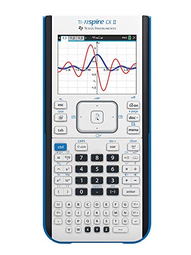 Texas Instruments TI-Nspire CX II Color Graphing Calculator with Student Software (PC/Mac) & TI-Nspire CX II CAS Color Graphing Calculator with Student Software (PC/Mac)