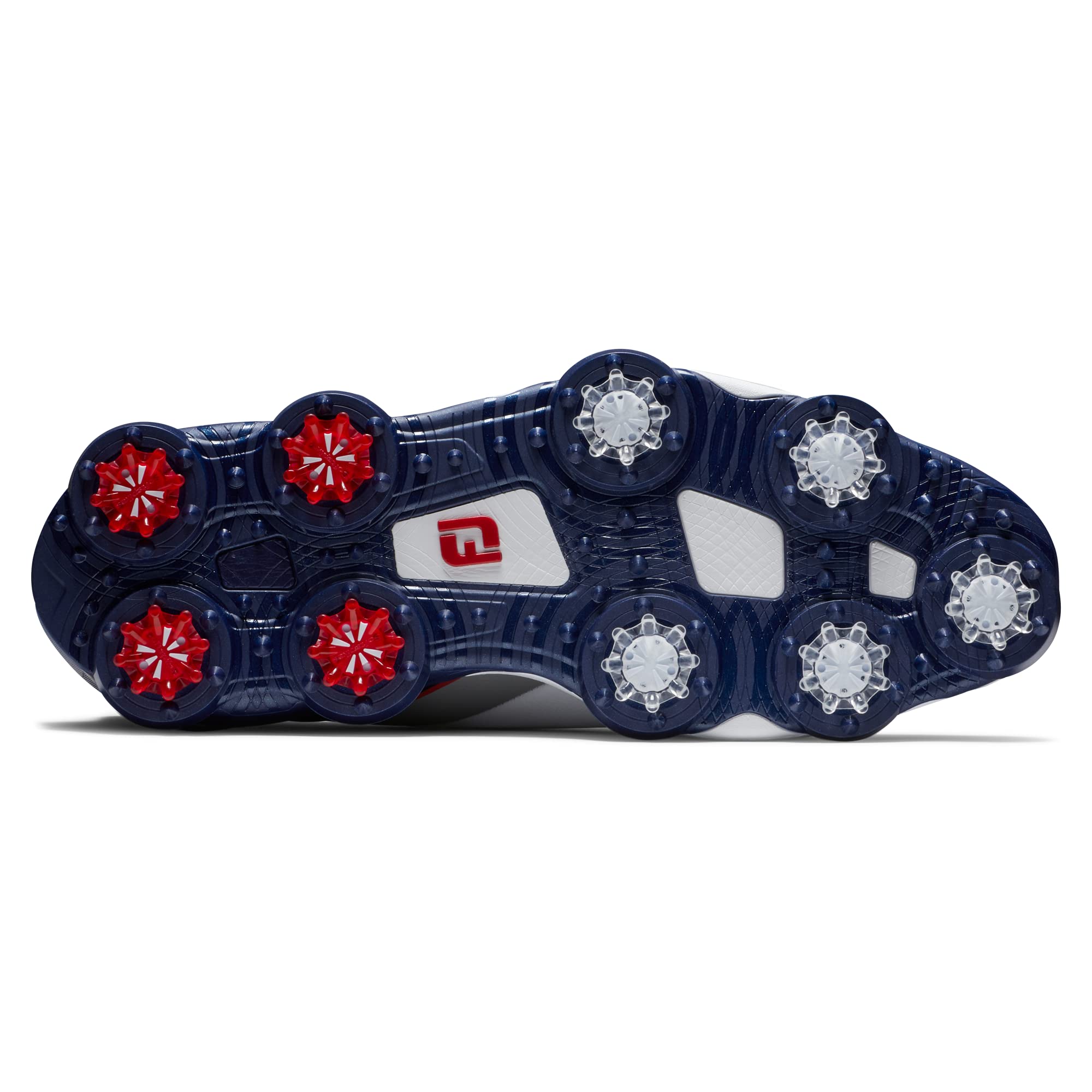 FootJoy Men's Tour Alpha Golf Shoe, White/Navy/Grey, 8.5 Wide