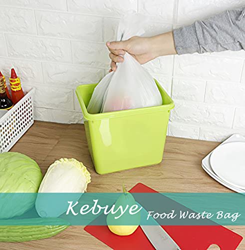 Small Trash Bags 1.2 Gallon, Biodegradable Gallon Waste Bag, Mini Compostable Strong Bathroom Wastebasket Can Liners Garbage Bags for Home Office Kitchen Fit 5 Liter 5L, 1 Gal, White