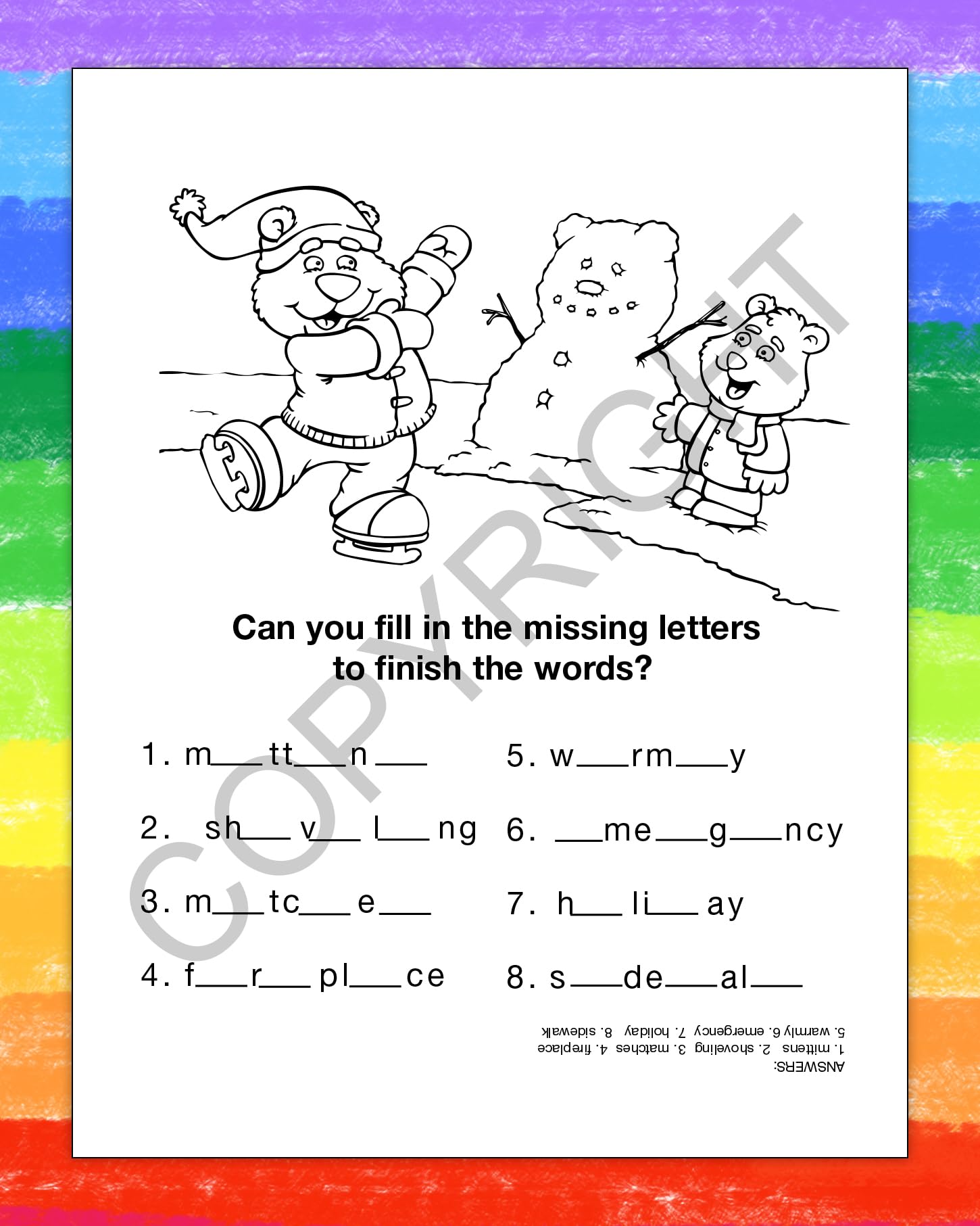ZOCO - Make Winters & Holidays Safe - Coloring Books (25 Bulk Pack, Without Crayons) - Stocking Stuffers, Toys, Holiday, Christmas Party Favors, Puzzles, Word Search, Activities for Kids