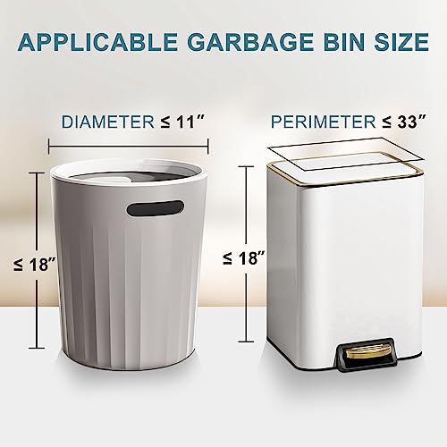 Small Trash Bags Drawstring, Extra Strong 4 Gallon Garbage Bags, Unscented Trash Bags fit Kitchen Bathroom Office Cat Litter, JUKFITA Trash Can Liners, Dark 60 Count