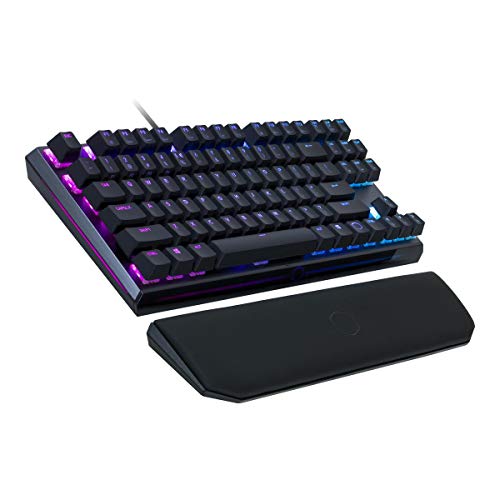 Cooler Master MK730 Tenkeyless Gaming Mechanical Keyboard with Red Switches, Cherry MX, RGB Per-Key Lighting and Removable Wrist Rest
