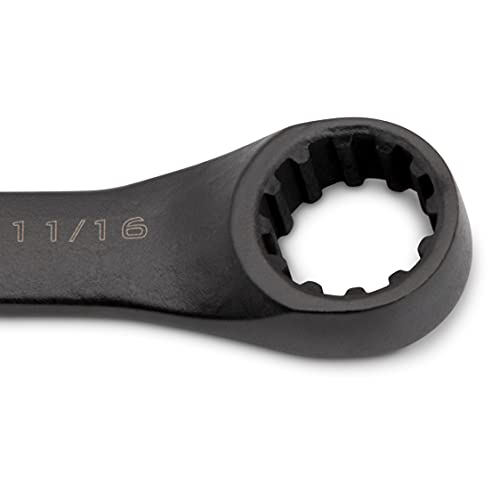 Crescent 7 Piece X6 Black Oxide Spline Open End Ratcheting Combination SAE Wrench Set - CX6RWS7