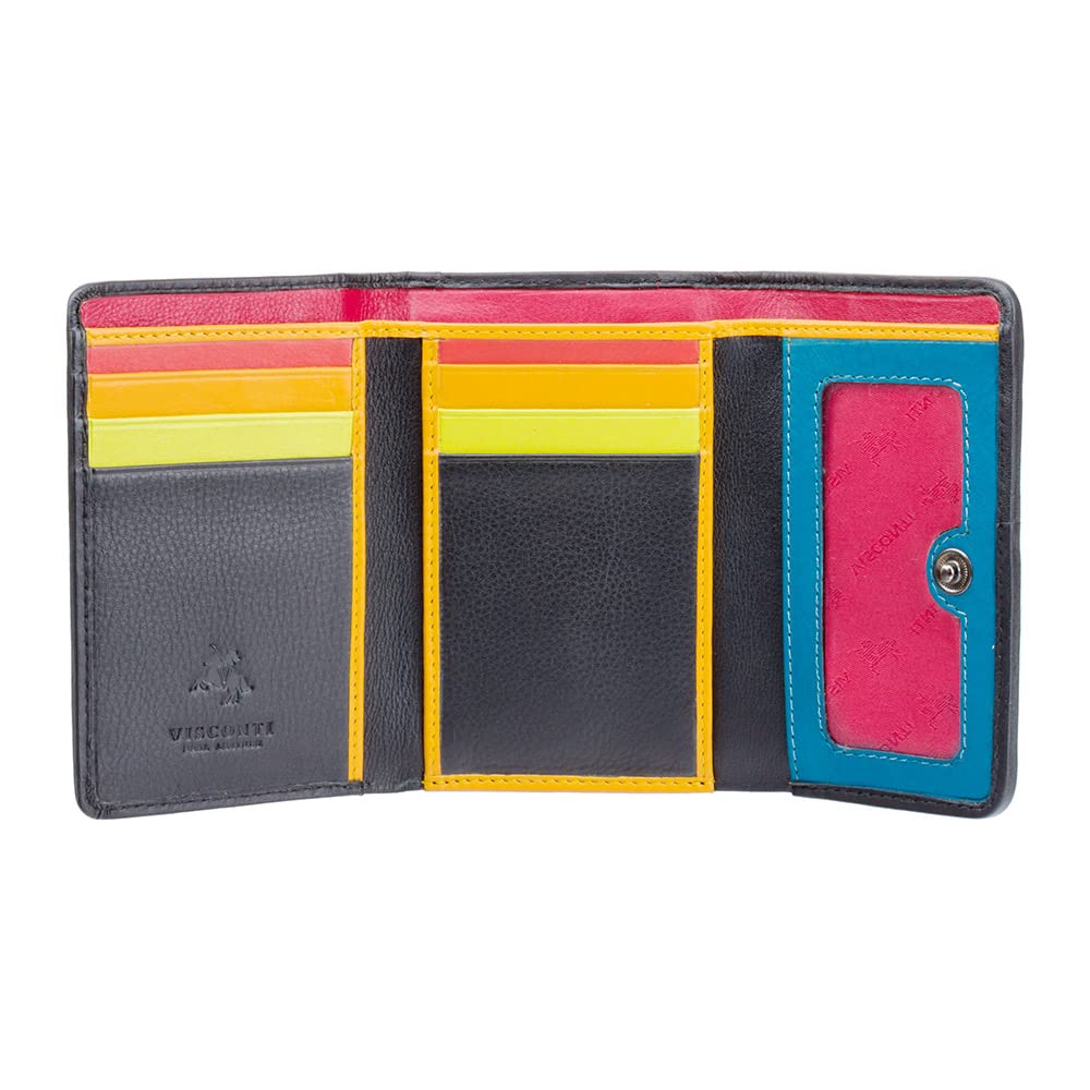 Visconti STR3 Women's Secure RFID Blocking Leather Trifold Clutch Wallet Purse