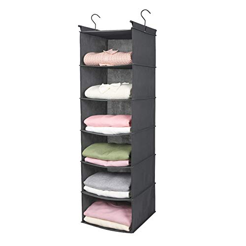 MAX Houser Hanging Closet Organizer, Hanging Sweater Organizer,Foldable Hanging Shelves for Closet