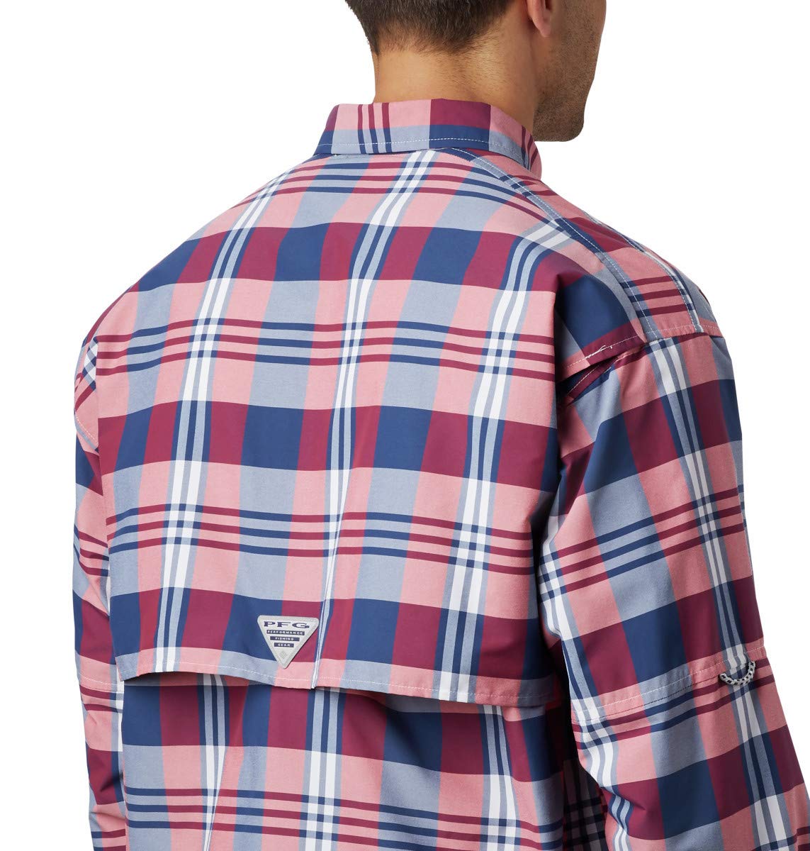Columbia Men's Super Bahama Long Sleeve Shirt, Carbon Multi Plaid, X-Small