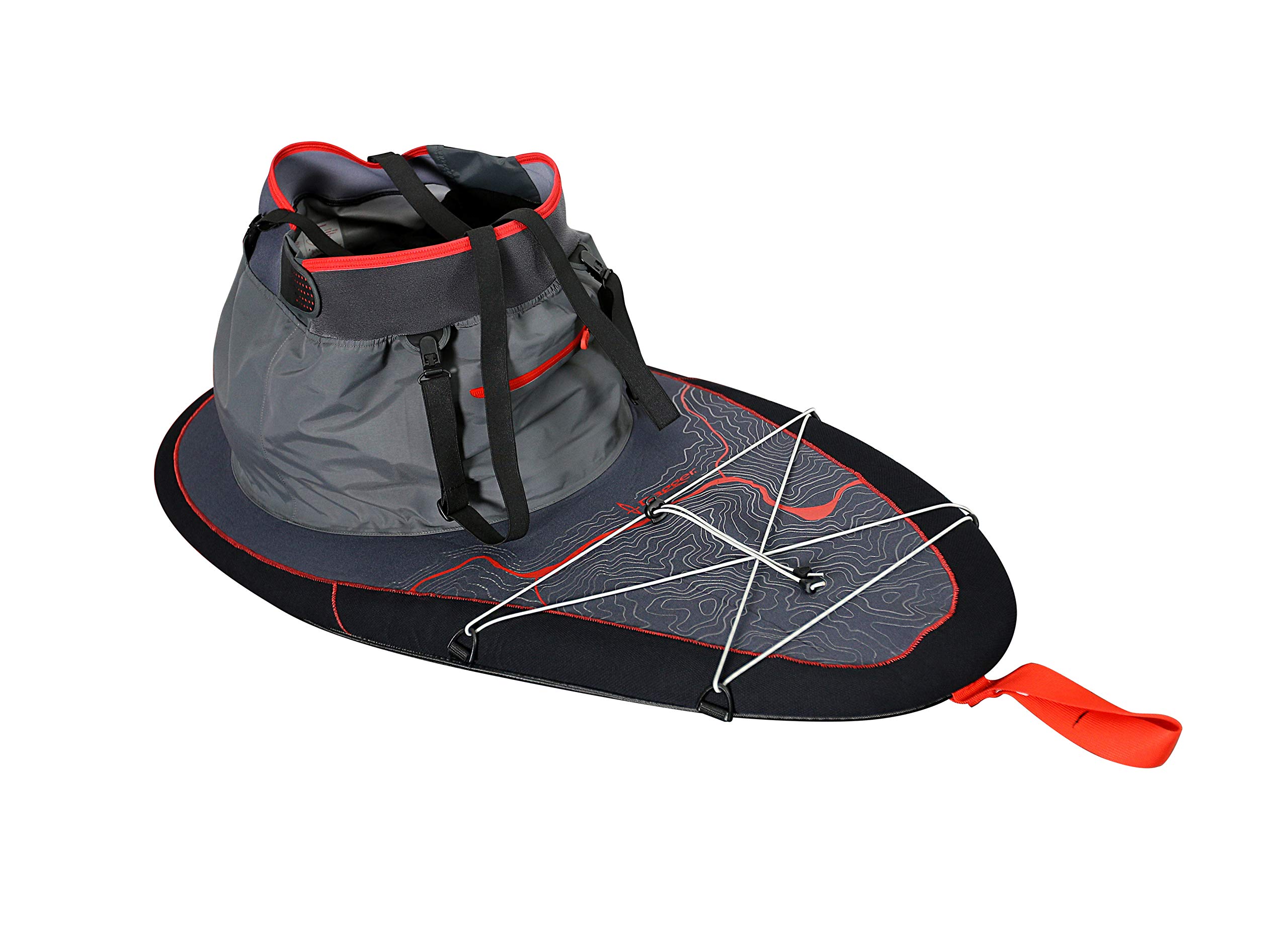 Dagger Outbound Spray Skirt | Touring Spray Skirt for Kayaks | Kevlar Reinforced Neoprene | Adjustable Waist | 4 Cockpit Sizes, Black, X-Large Cockpit