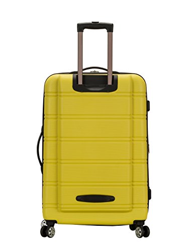 Rockland Melbourne Hardside Expandable Spinner Wheel Luggage, Yellow, 2-Piece Set (20/28)