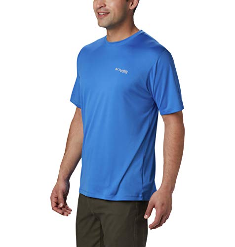 Columbia Men's Pfg Zero Rules Short Sleeve Shirt, Vivid Blue, X-Small