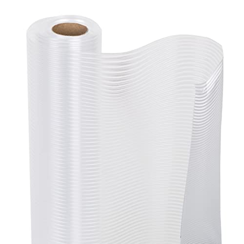 Smart Design Wire Shelf Liner Ribbed Grip - 18 Inch x 30 Feet Total (Set of 2 Rolls) - Metal Wire Shelving Non Adhesive Protection Garage Racks - NSF Certified - Kitchen - Clear