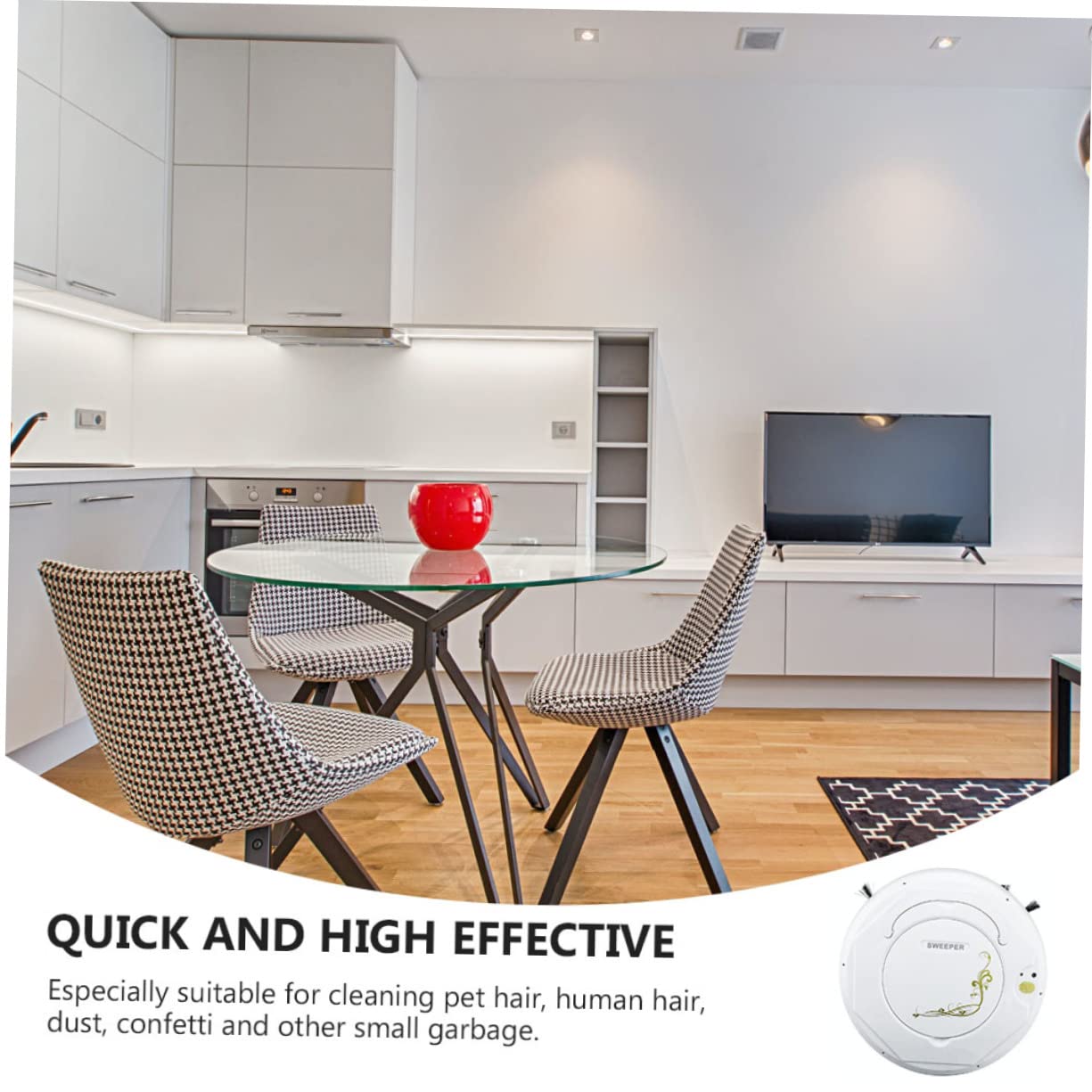 CRAFTHROU Sweeping Robot Home Robot Cleaner Vacuum mop Robot Carpet Robot Vacuum Robot Vacuum mop pet Hair mop Robotic Vacuum Cleaner Automatic Vacuum Cleaner vac mop White Plastic USB Floor