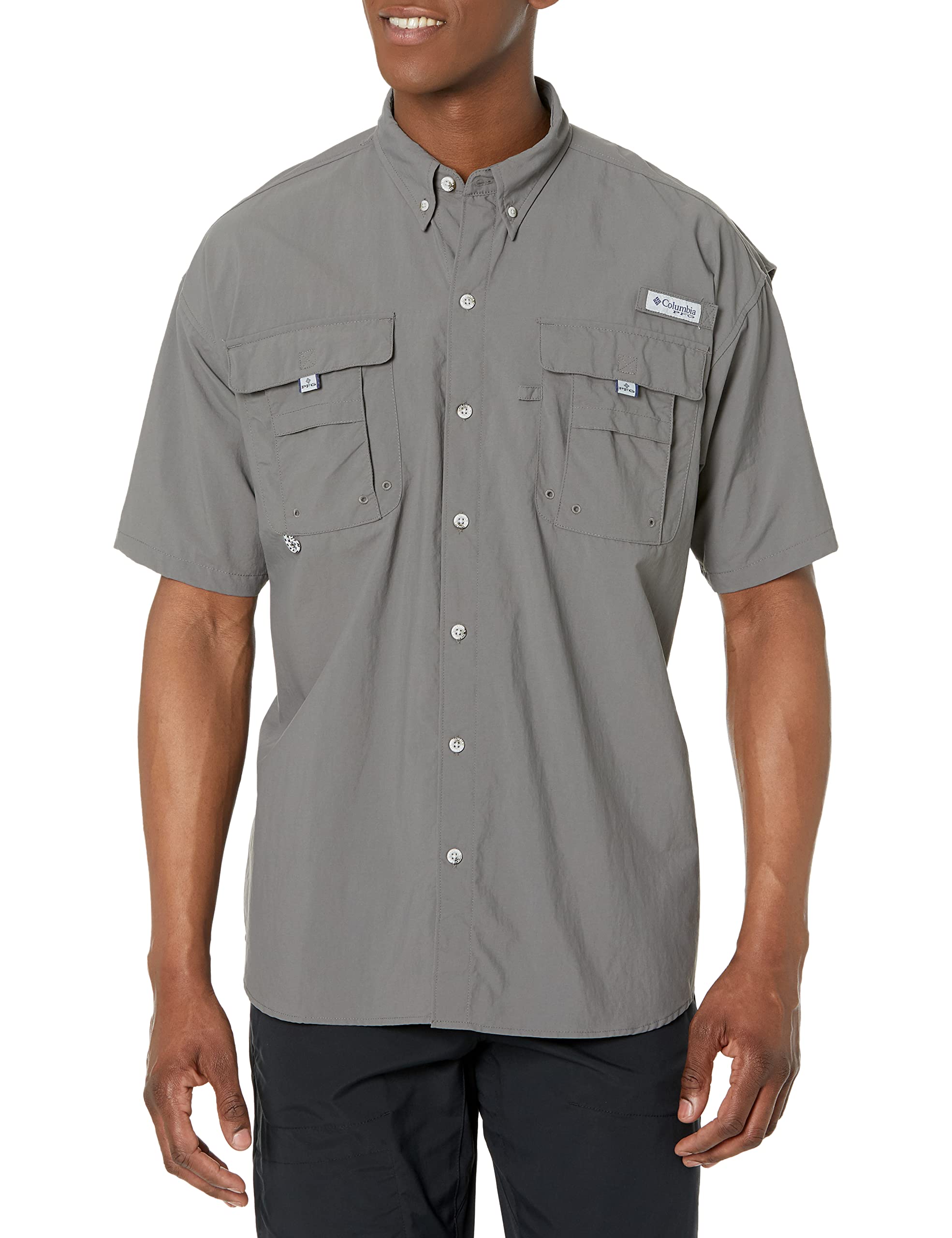 Columbia Men's Standard Bahama Ii Short Sleeve Shirt, City Grey, Small