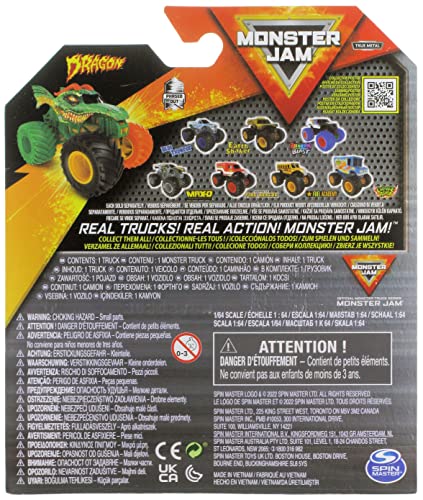 Monster Jam 2023 Spin Master 1:64 Diecast Truck Series 30 Phased Out Dragon