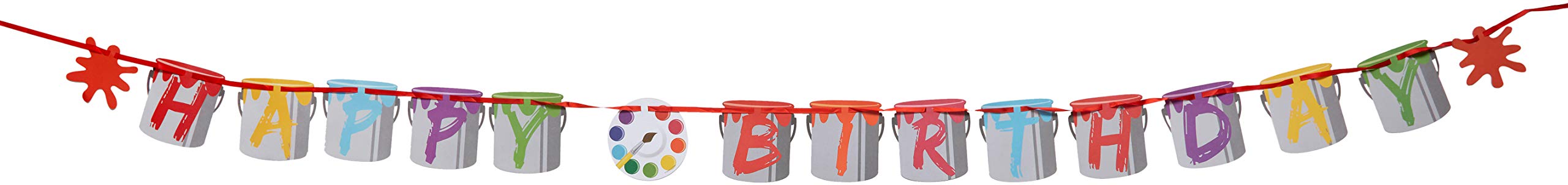 Creative Converting 317729 Art Party Letter Banner, Multicolor