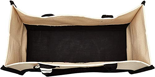 Mud Pie Classic Black and White Canvas Tote Bag, BLANK, 17" x 19" x 2"