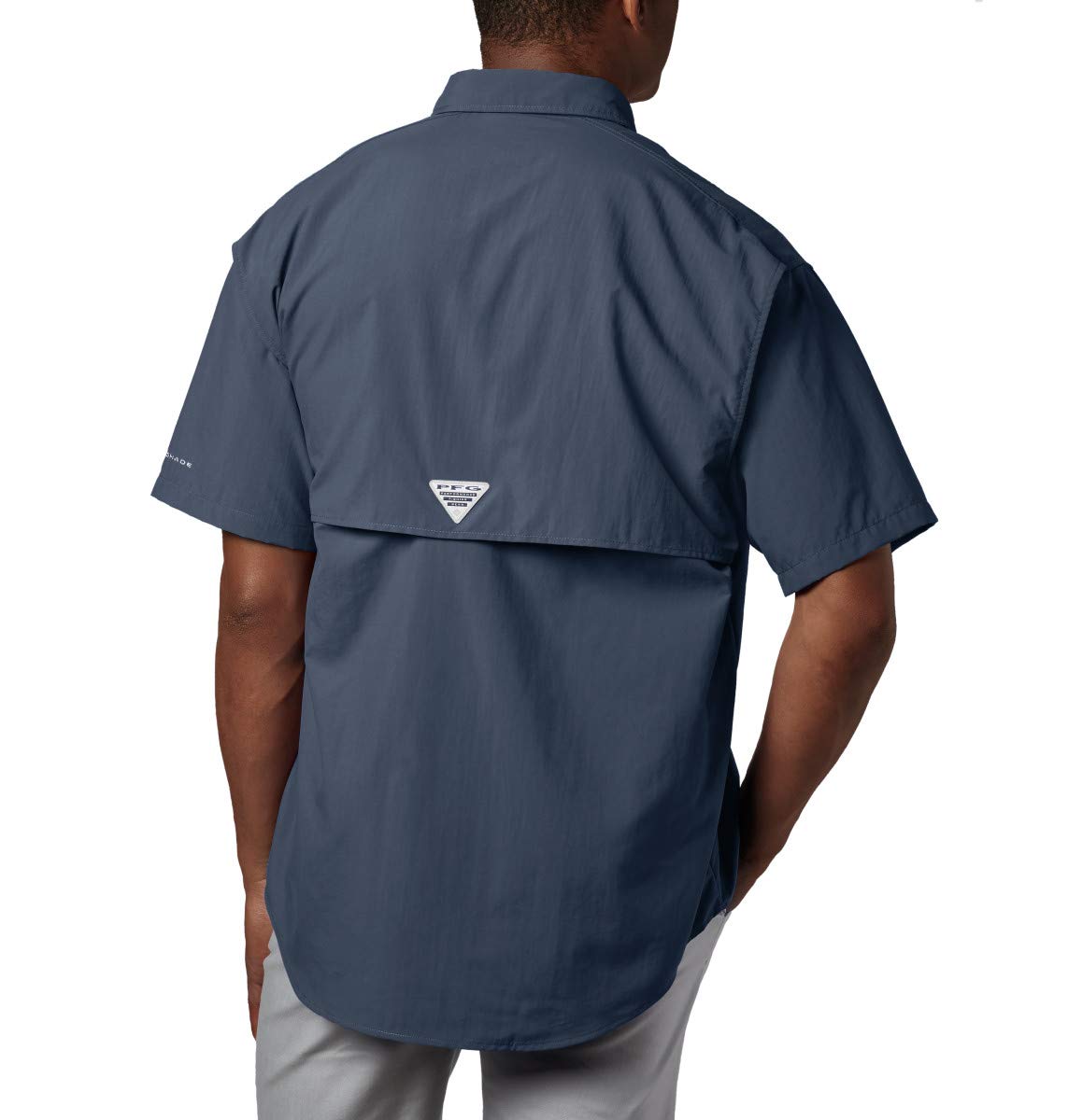 Columbia Men's Bahama II UPF 30 Short Sleeve PFG Fishing Shirt, Collegiate Navy, Large